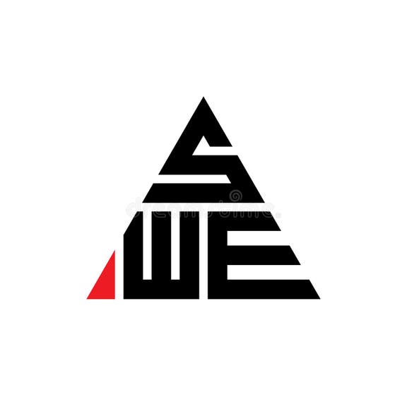 SWE Triangle Letter Logo Design with Triangle Shape. SWE Triangle Logo ...