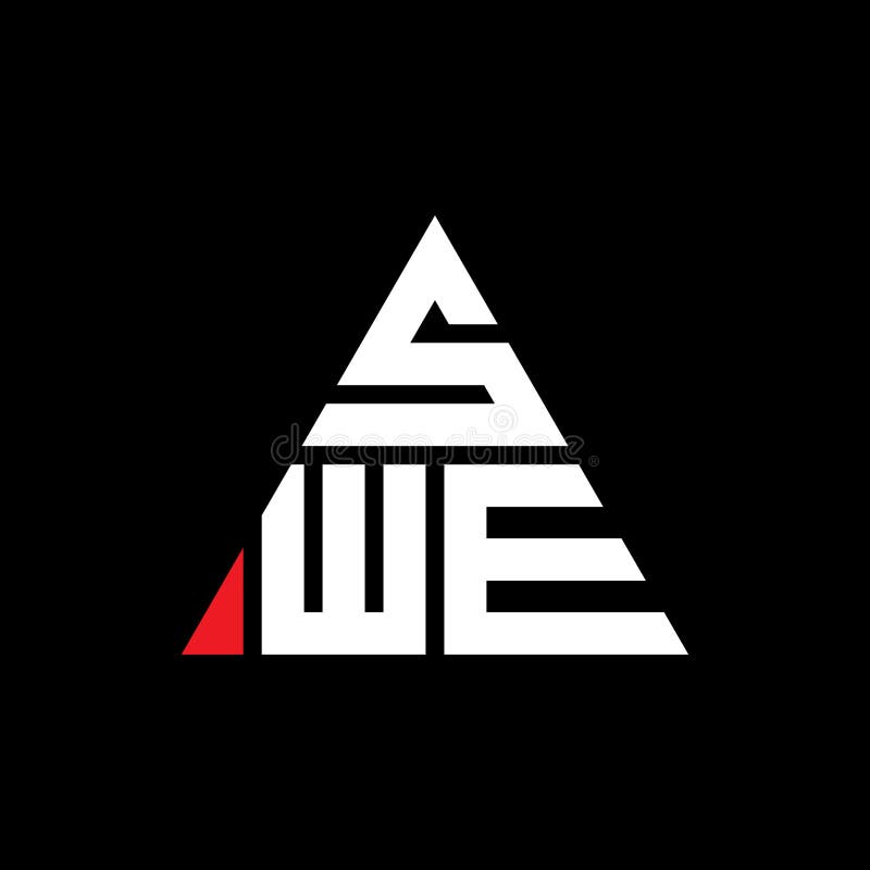 SWE Triangle Letter Logo Design with Triangle Shape. SWE Triangle Logo ...