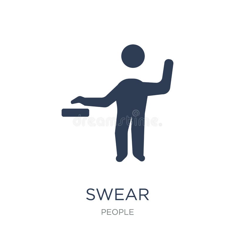Swear Icon. Trendy Swear Logo Concept on White Background from P Stock ...