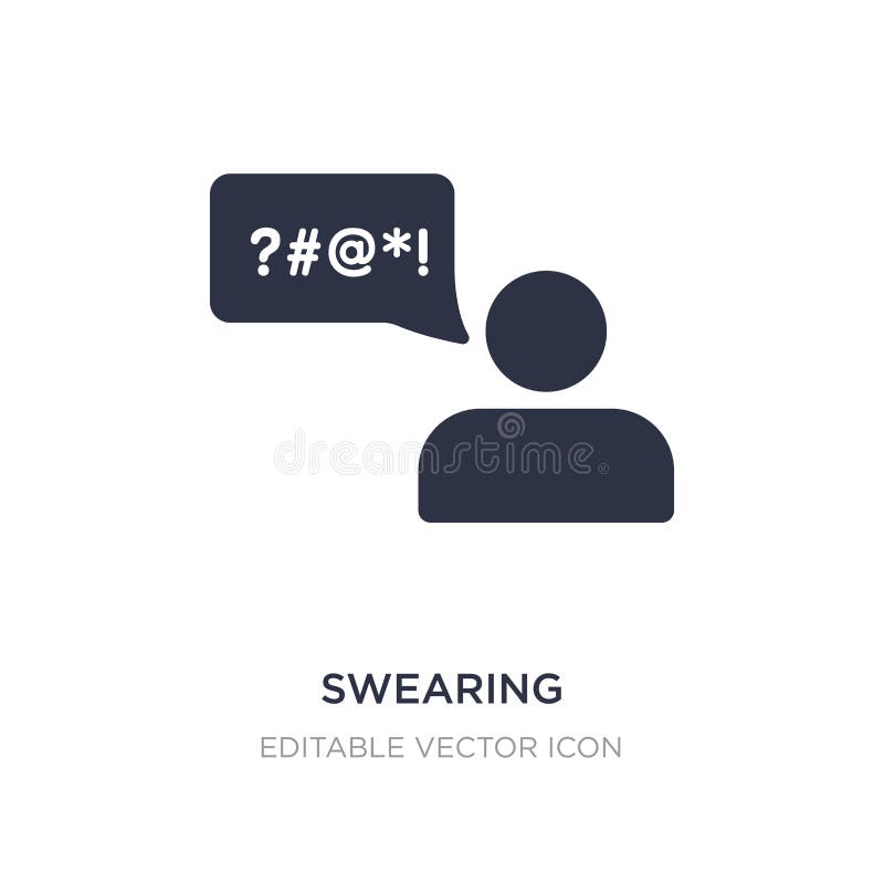Swearing Icon in Trendy Design Style. Swearing Icon Isolated on White ...