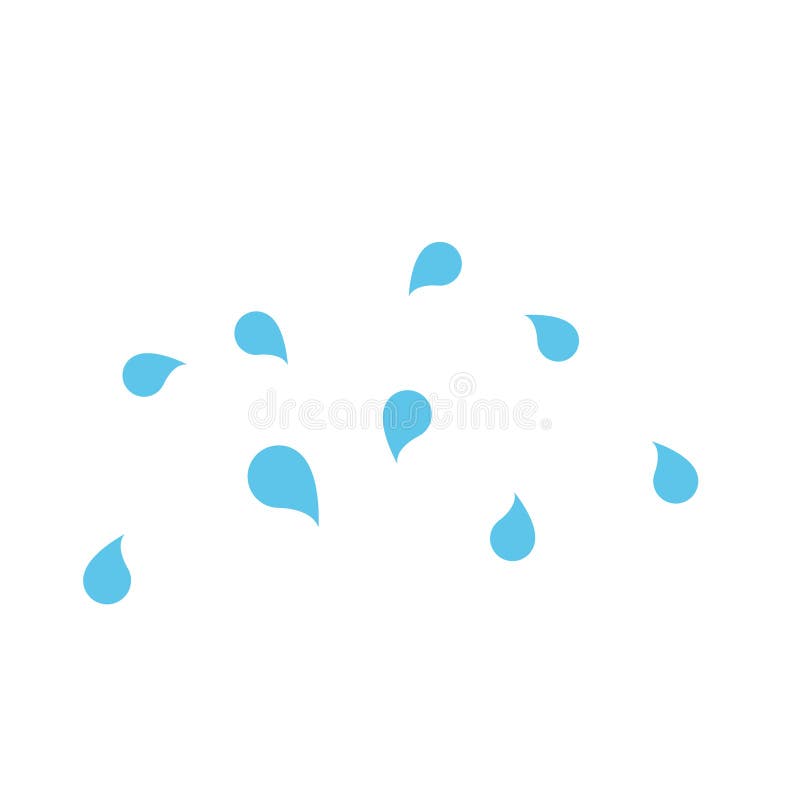 Sweat Drops for Comic Book Character Vector Design Isolated on White ...