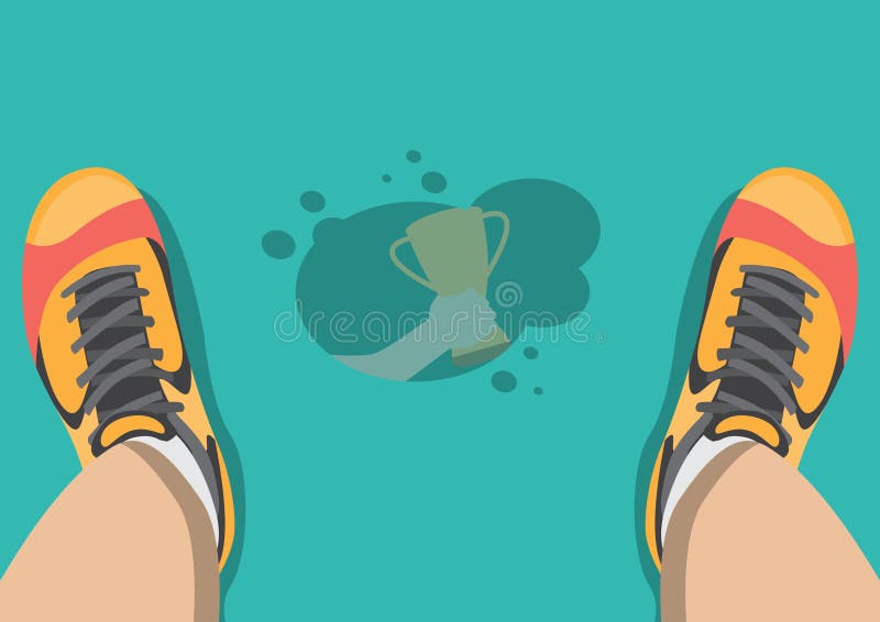 Sweat on floor grab trophy stock vector. Illustration of reflex - 53246083