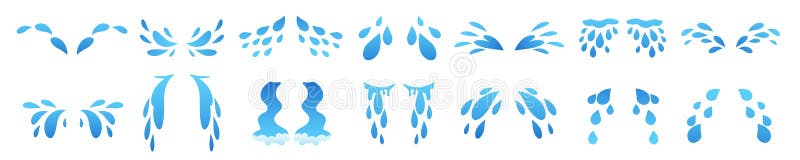 Sweat Stream Vector Isolated. Tear Cry Eye Water Drip. Stock Vector ...