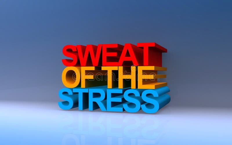 Sweat of the Stress on Blue Stock Illustration - Illustration of ...