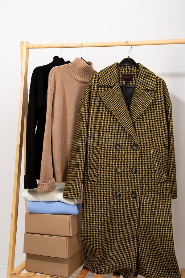 Sweater Coats and Boxes for Store Delivery Stock Image - Image of store ...