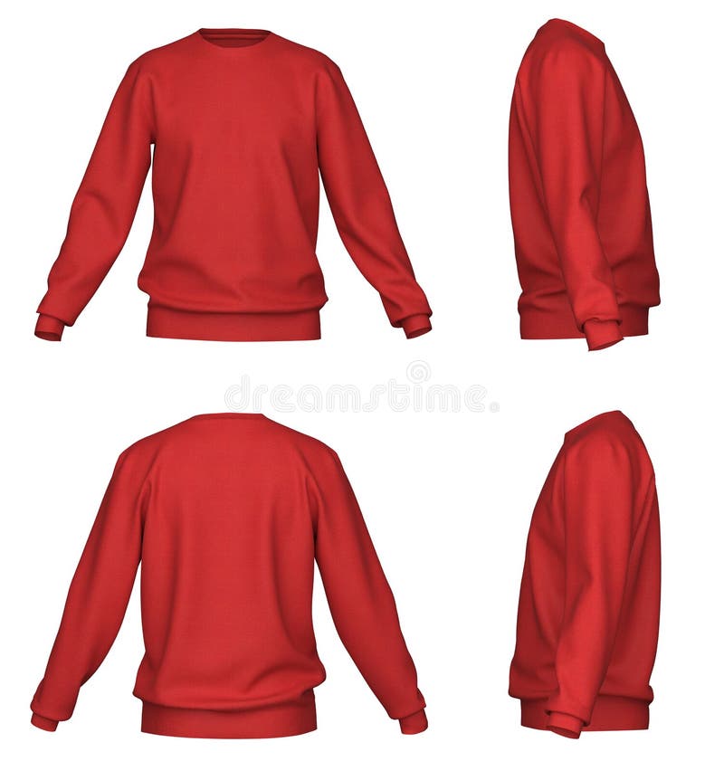 Sweater Template. Sweatshirt Long Sleeve Stock Illustration ...