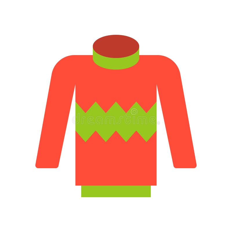 Sweater Vector, Christmas Style Flat Style Icon Stock Vector ...