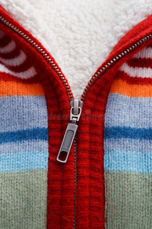 Sweater zipper close up stock image. Image of clothing - 58940819