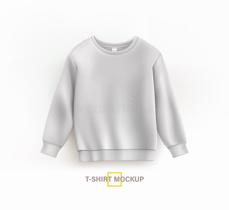 Sweatshirt Mockup Front Template Mockup Design Background Stock Vector ...
