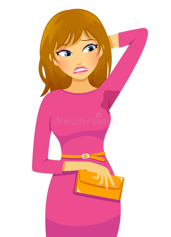 Sweaty armpit stock vector. Illustration of smell, embarrassing - 43206106