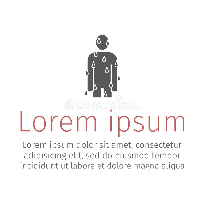 Sweaty man. Vector icon stock vector. Illustration of expression ...