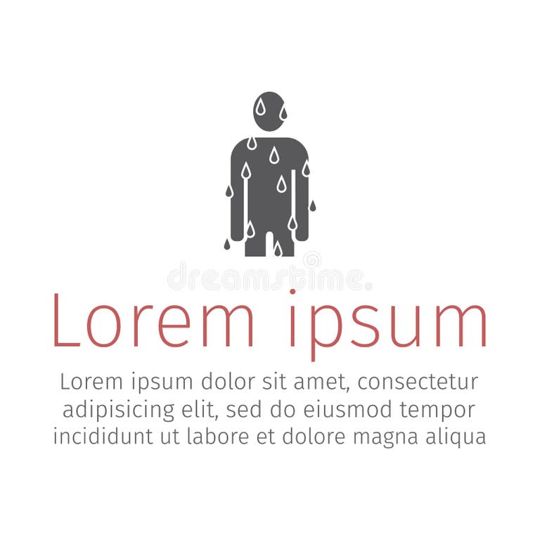 Sweaty man. Vector icon stock vector. Illustration of expression ...