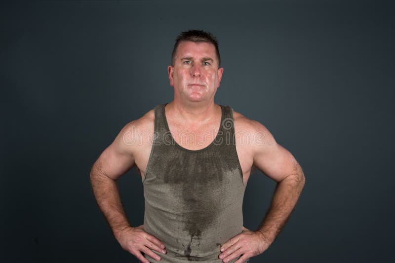 Sweaty Muscular Man after Workout Stock Image - Image of green, muscles ...