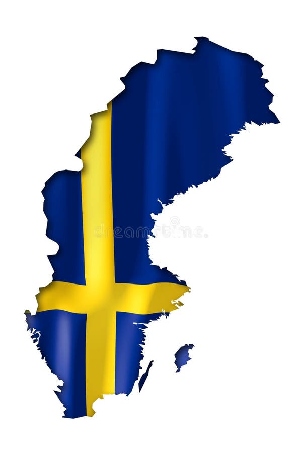 3D map, flag - Sweden stock illustration. Illustration of shape - 96177589