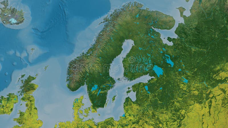 Sweden Area. Topographic Map Stock Illustration - Illustration of ...
