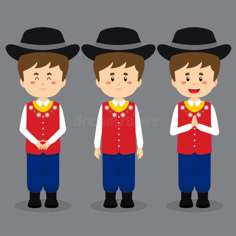Sweden Character with Various Expression Stock Vector - Illustration of ...