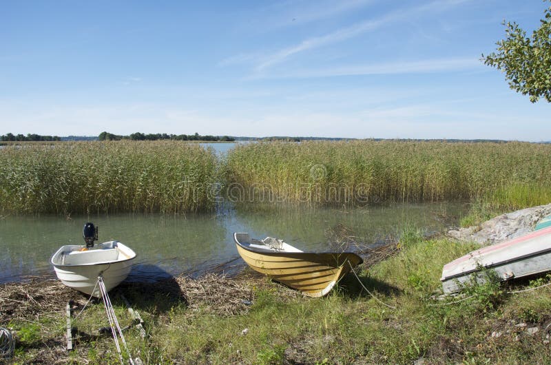 Sweden countryside stock image. Image of green, boats - 94597675