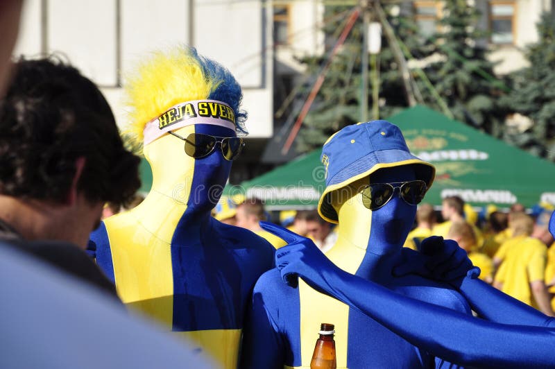 Sweden Fan Rooting for Their Team Editorial Stock Photo - Image of city ...