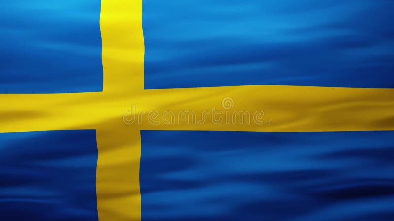 Sweden Flag, Rippled Silk Texture - 3D Illustration Stock Illustration ...