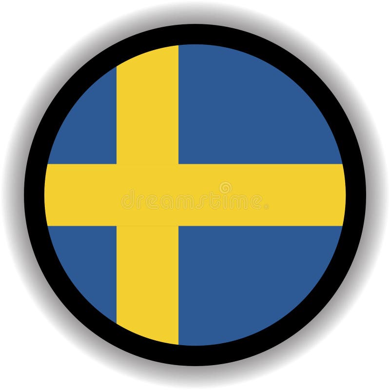 Sweden Flag Round Shape Vectors Stock Vector - Illustration of ...
