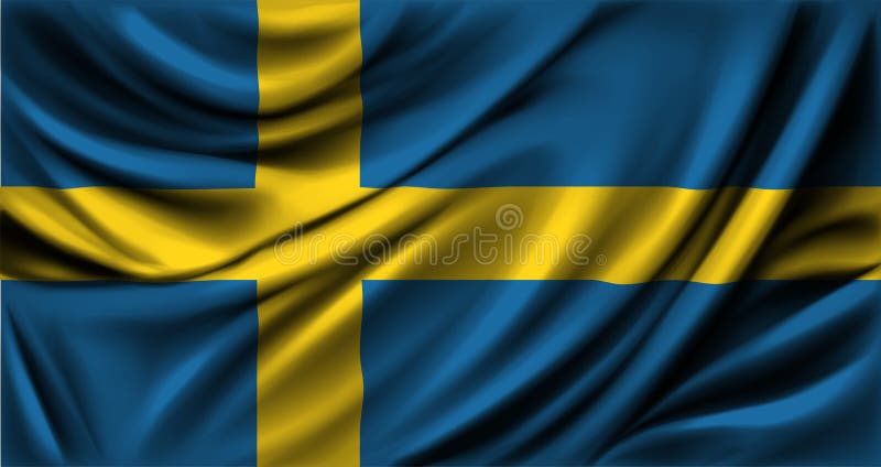Sweden Flag Waving. Vector Illustration Stock Illustration ...