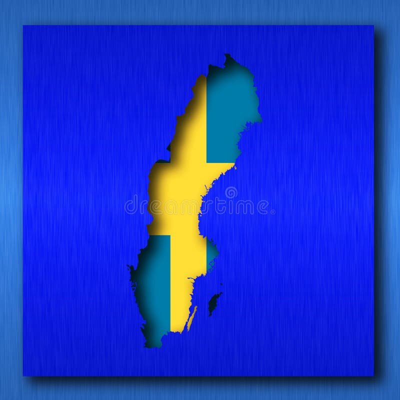 Sweden Map in Blue Background Stock Illustration - Illustration of ...