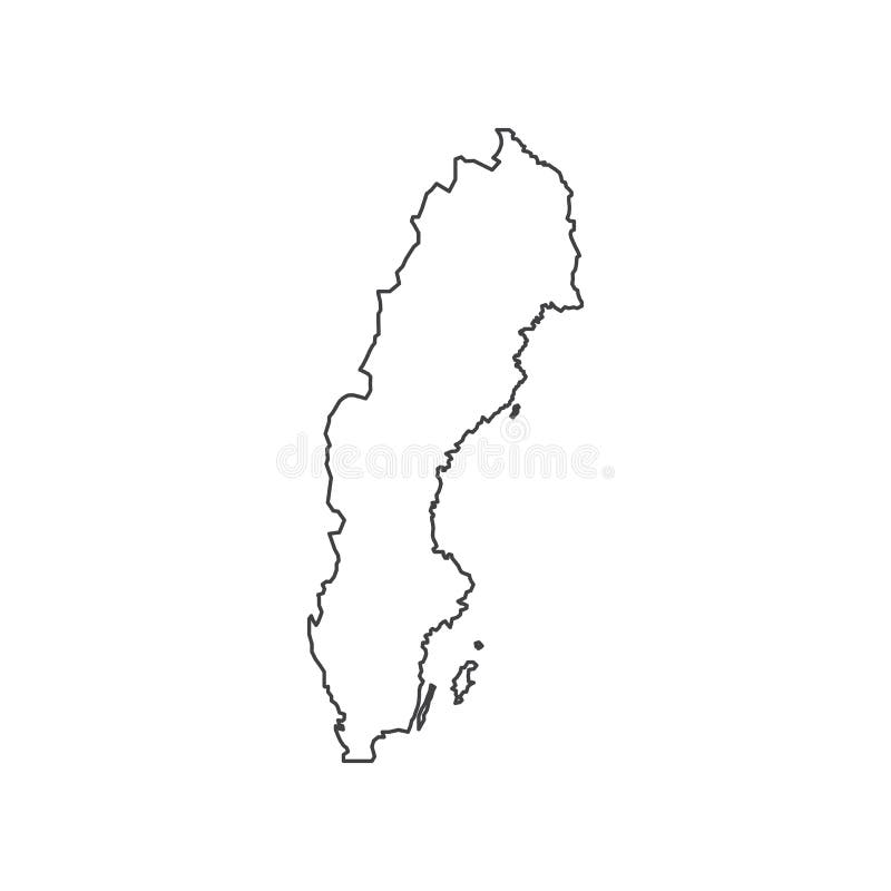 Sweden map icon stock vector. Illustration of sahara - 89771975