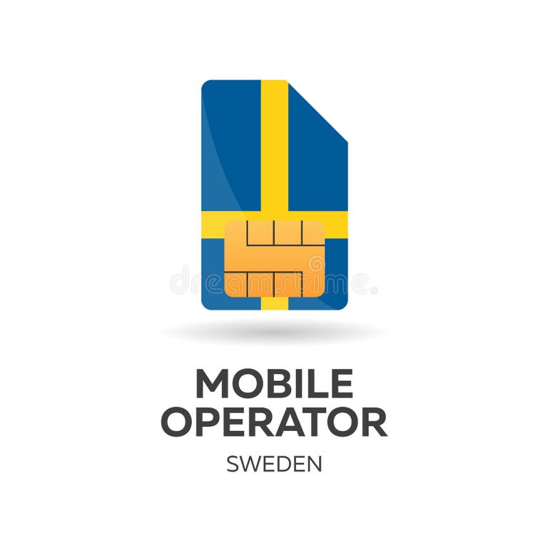 Sweden Mobile Operator. SIM Card with Flag. Vector Illustration. Stock ...