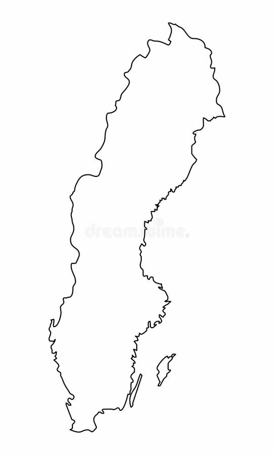 Sweden outline map stock vector. Illustration of abstract - 325861766