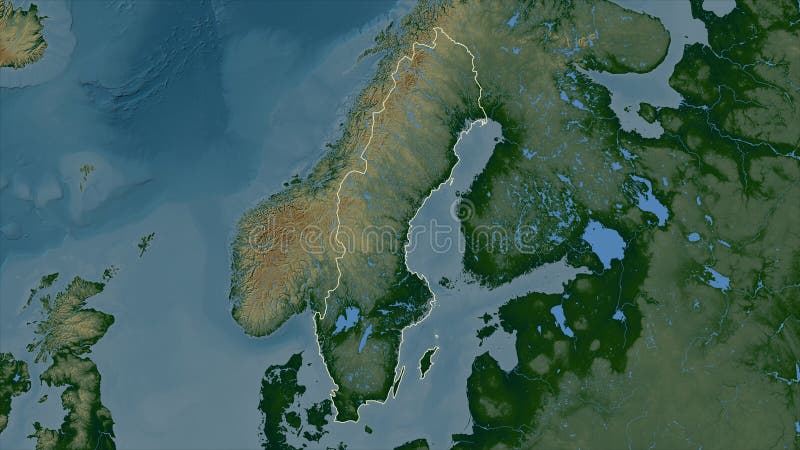 sweden physical map