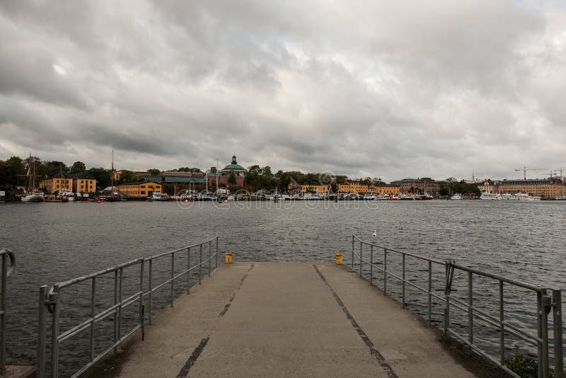 Sweden. Ships in the Harbor of Stockholm. September 17, 2018 Editorial ...