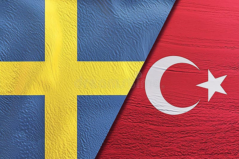 Sweden and Turkey National Flags Stock Photo - Image of relations ...