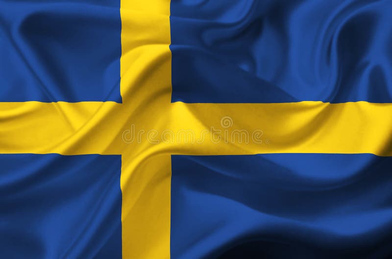 Sweden waving flag stock image. Image of postcard, pattern - 149803213