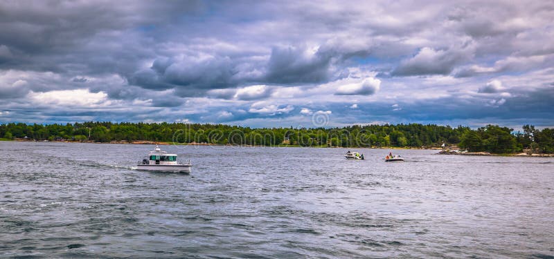 Swedish Archipelago - June 23, 2018: Small Boats in the Swedish ...