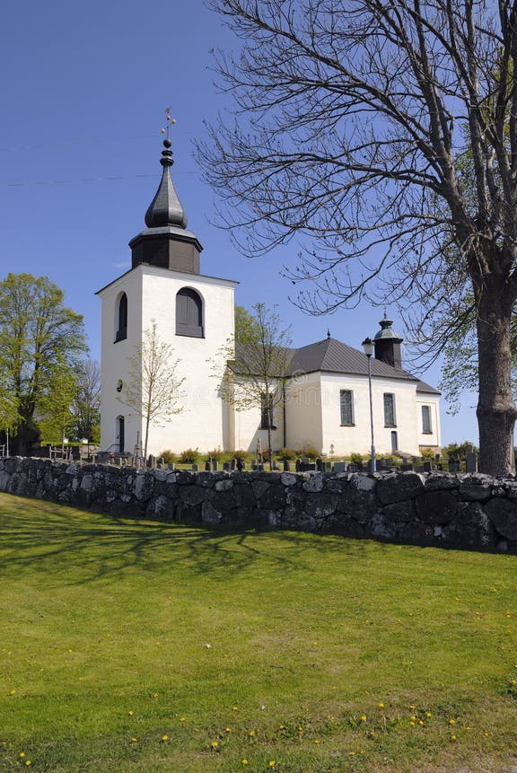 Swedish church stock image. Image of lawn, summer, christianity - 22288829