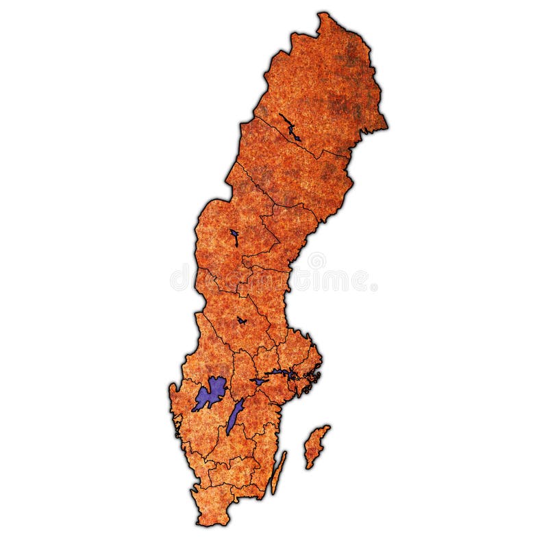 Map of swedish counties stock illustration. Illustration of path ...
