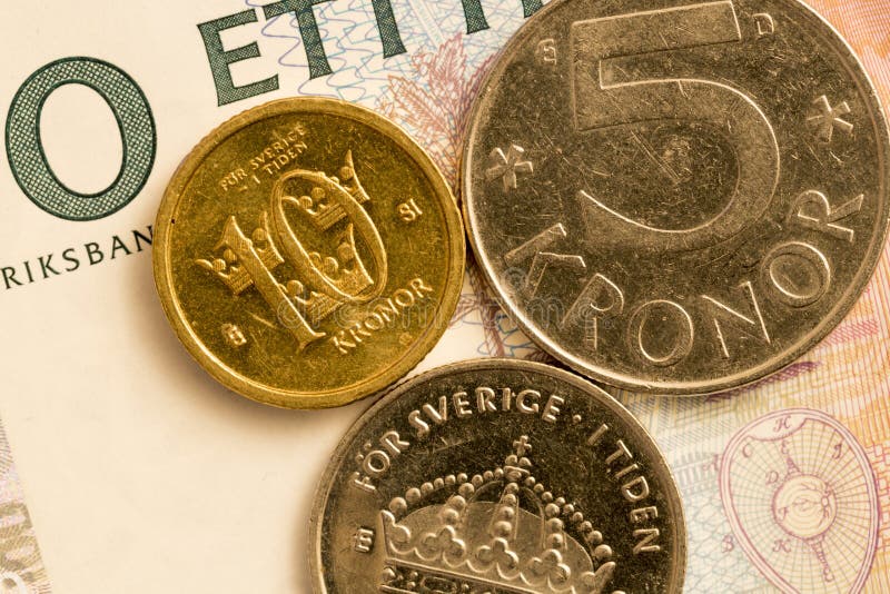 Swedish Currency Close Up stock photo. Image of coin - 60115442