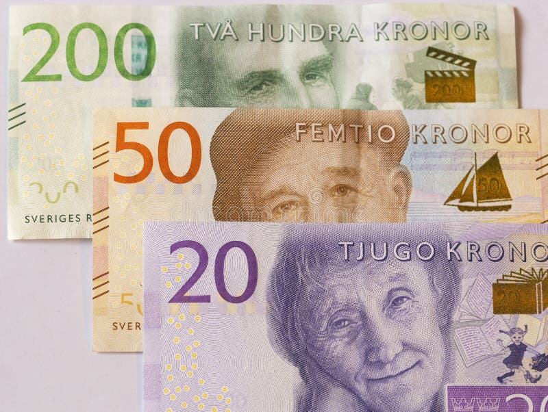 Swedish Currency Close up stock image. Image of kronor - 61681615