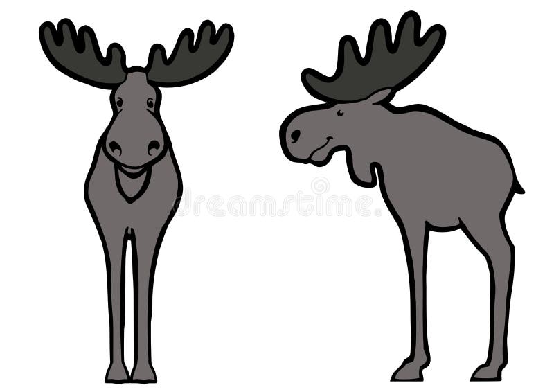 Elk Drawings Front View