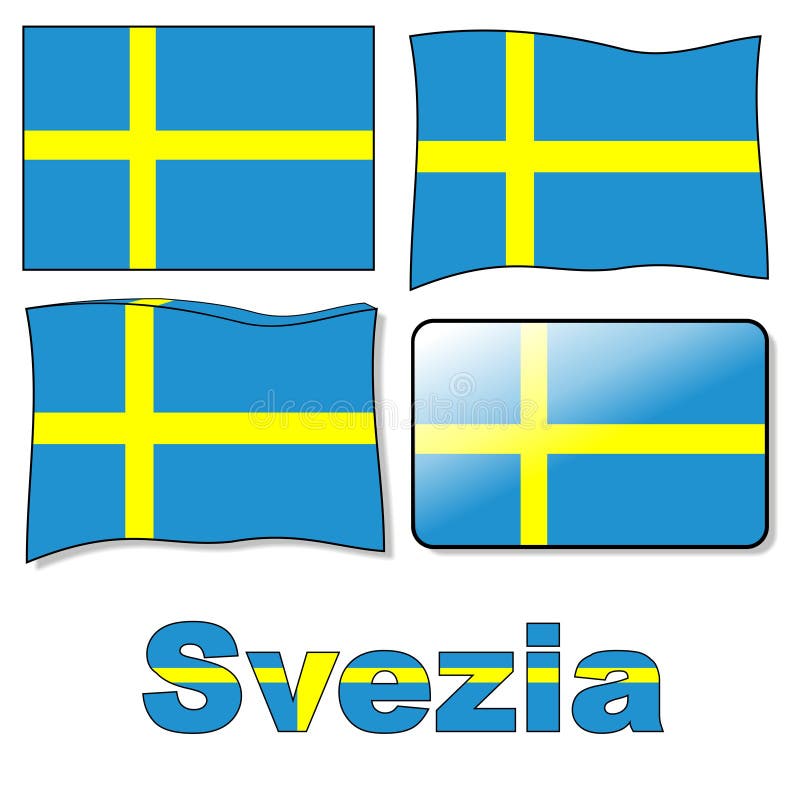 Swedish flag stock vector. Illustration of symbol, culture - 18285400