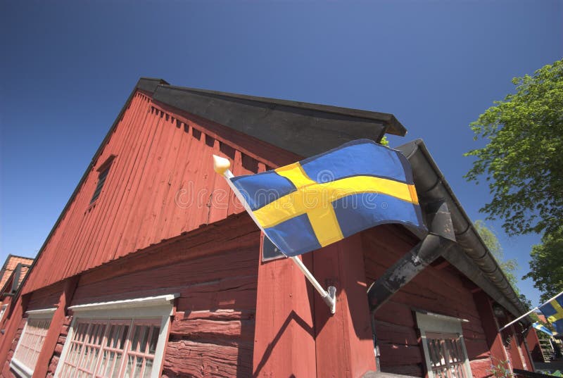 Swedish Flag stock image. Image of building, residential - 6265523