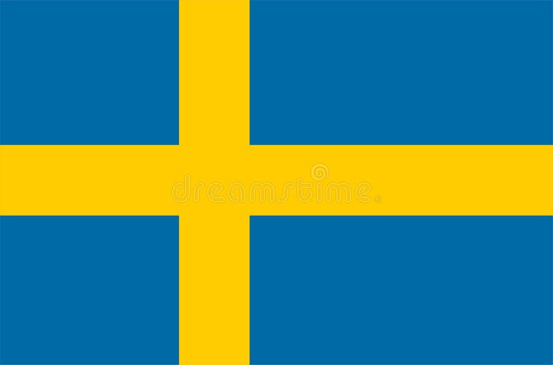 Swedish Flag Vector Illustration in Flat Style. Stock Vector ...