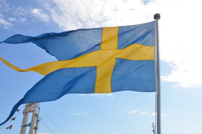 Swedish Flag stock image. Image of nordic, emblem, naval - 44712051