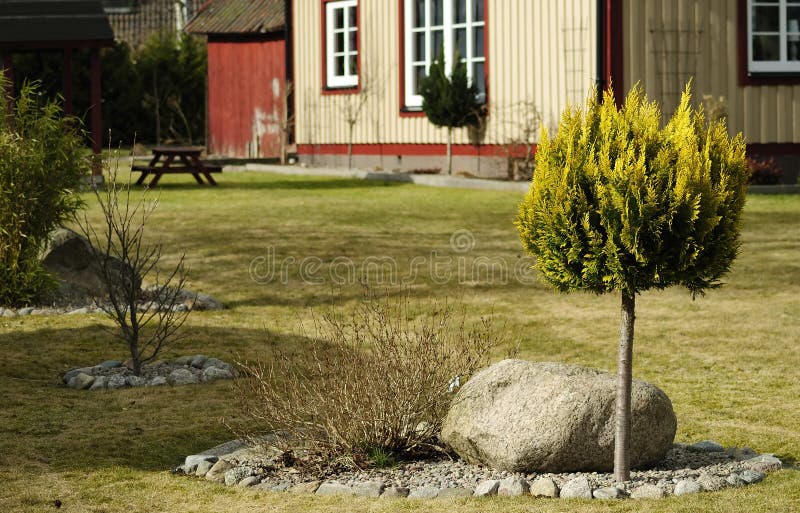 Swedish garden decorations stock image. Image of landscape - 19121467