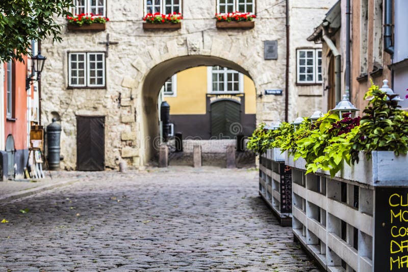 Swedish Gate in the Old City of Riga, Latvia Stock Image - Image of ...