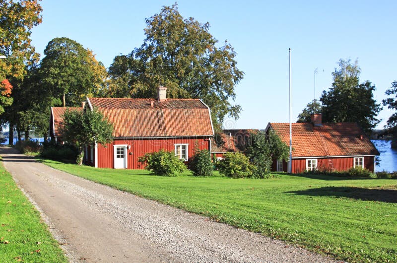 Typical Idyllic Cottage in Sweden . Stock Image - Image of swedish ...