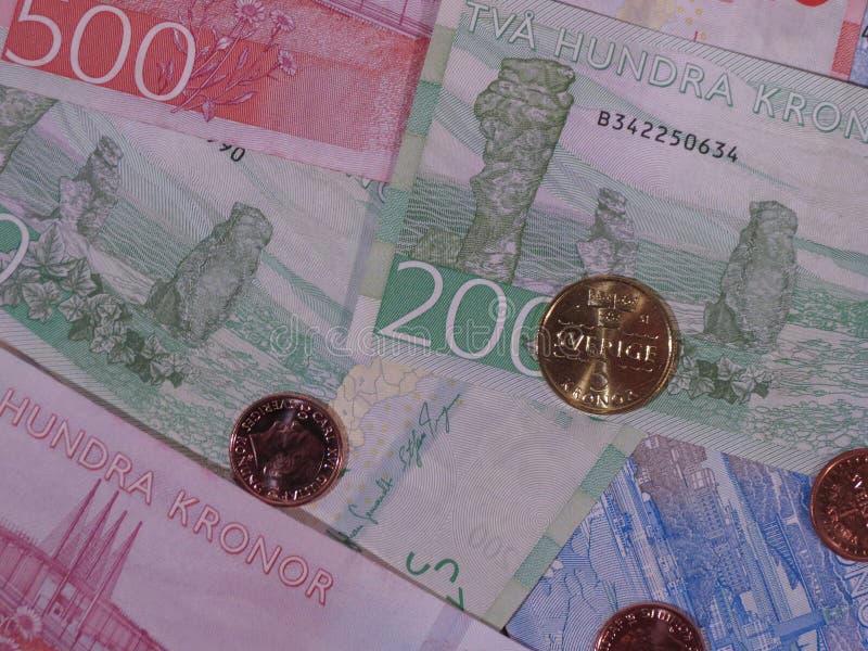 Swedish Krona Notes and Coins, Sweden Stock Photo - Image of mint ...