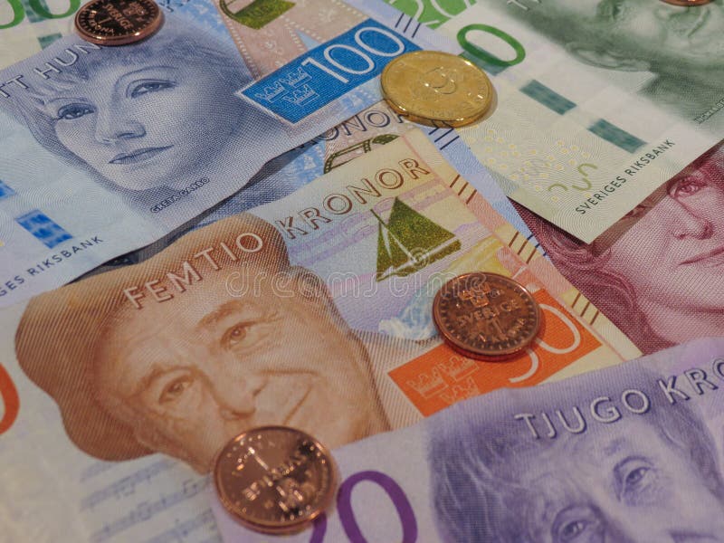 Swedish Krona Notes and Coins, Sweden Stock Image - Image of krona ...