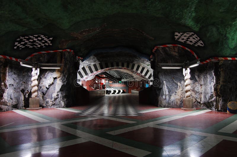 Swedish metro stock photo. Image of station, subway, underground - 16080126