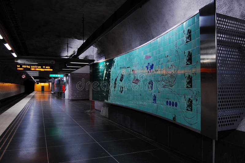 Swedish metro editorial stock photo. Image of scandinavia - 17099878